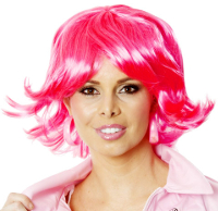 Grease Pink Bob Frenchie Wigs | Grease Pink Bob Frenchie Wig | Costume One